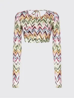 Missoni Cropped Viscose Top With Zig-zag Motif - Multicolor
