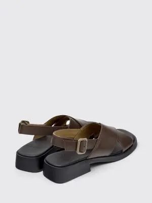 Camper Dana Leather Sandals - Brown