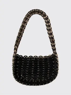 Rabanne Moon Flip Leather Bag - Black