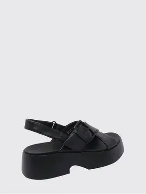 Camper Tasha Leather Platform Slingback Sandals - Black