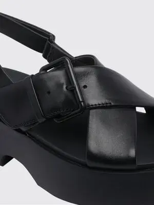 Camper Tasha Leather Platform Slingback Sandals - Black