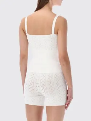 JW Anderson Ribbed Square Neck Camisole - Beige