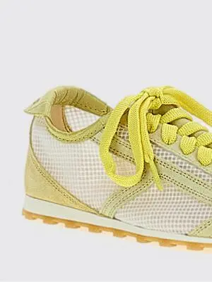Jacquemus Les Tennis Mesh And Suede Lace-up Sneakers - Yellow