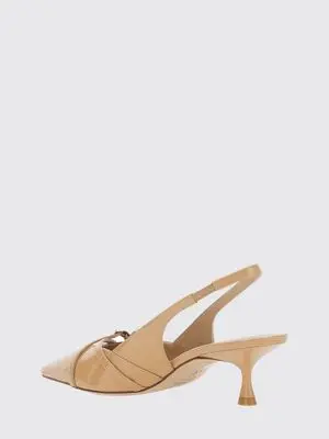 STUART WEITZMAN Patent Leather Slingbacks - Beige