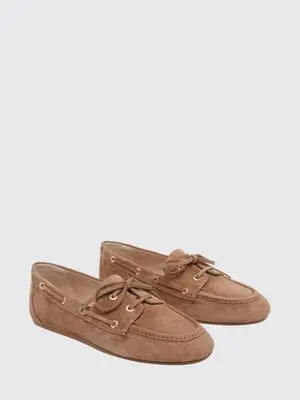 STUART WEITZMAN Suede Calf Leather Loafers - Brown