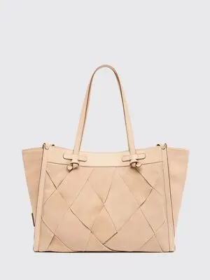 GIANNI CHIARINI Marcella Woven Suede Tote Bag - Natural