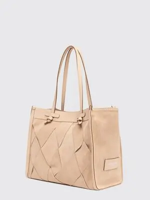 GIANNI CHIARINI Marcella Woven Suede Tote Bag - Natural