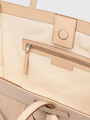 GIANNI CHIARINI Marcella Woven Suede Tote Bag - Natural