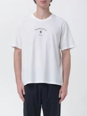 MAISON MARGIELA Cotton Crew-neck T-shirt With Logo - White