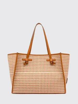 GIANNI CHIARINI Marcella Houndstooth Tote Bag - Beige