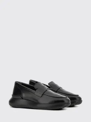 Hogan Cube Leather Loafers - Black