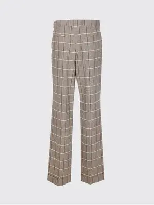 Valentino Garavani Check Virgin Wool Trousers - Grey