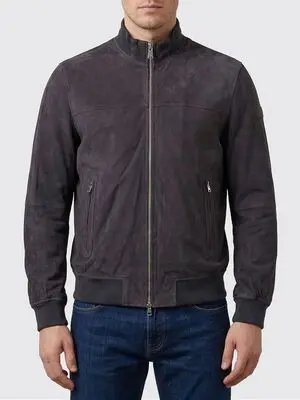 Peuterey Suede Bomber Jacket - Blue
