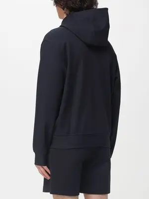Emporio Armani Full Zip Ribbed Hoodie - Navy