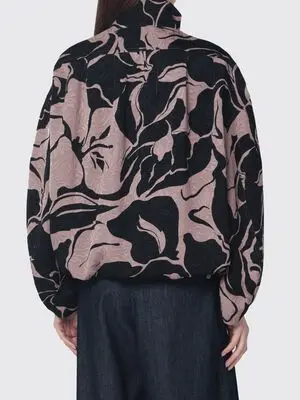 Dries Van Noten Floral Print Cotton Blend Bomber Jacket