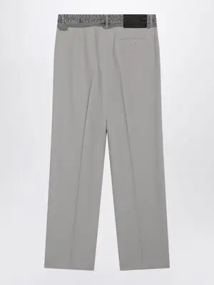 MAISON MARGIELA Virgin Wool Blend Wide Leg Trousers - Grey