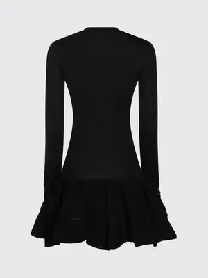 Alaïa Wool Knit Crinoline Mini Dress - Black