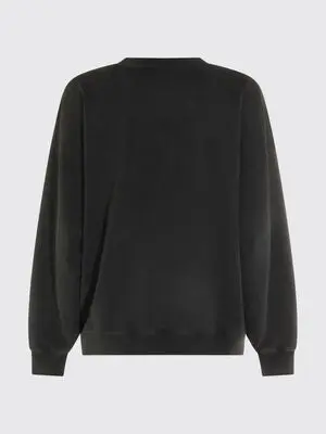 ANINE BING Crewneck Cotton Jumper With Contrast Logo