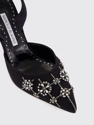 Manolo Blahnik Embellished Slingback Pumps - Black