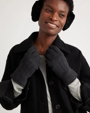 Quince Australian Shearling Gloves - Black