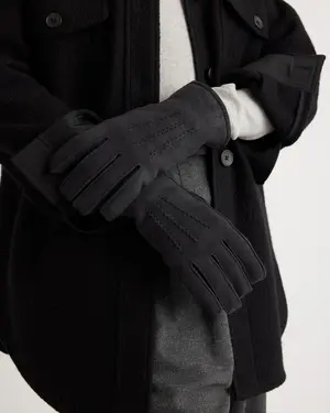 Quince Australian Shearling Gloves - Black