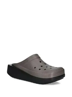 CROCS Perforated Platform Slippers - Grey