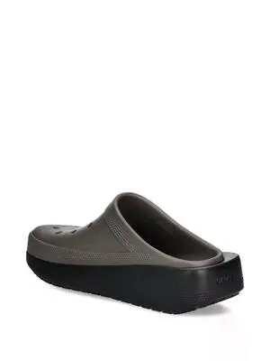 CROCS Perforated Platform Slippers - Grey