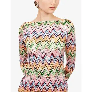 Missoni Chevron Open-back Knitted Maxi Dress