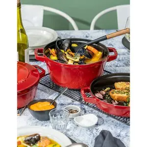 STAUB Stackable Cast-iron Set Of Four With Lid