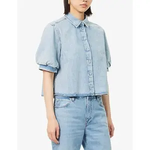FRAME The Billow Sleeve Denim Shirt