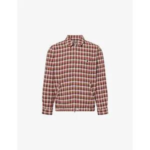 A BATHING APE Checked Zip-up Cotton Shirt