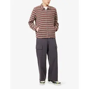 A BATHING APE Checked Zip-up Cotton Shirt
