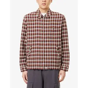 A BATHING APE Checked Zip-up Cotton Shirt