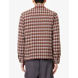 A BATHING APE Checked Zip-up Cotton Shirt