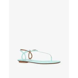 AQUAZZURA Almost Bare Leather Sandals - Pale Blue