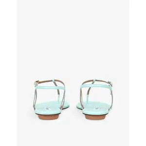 AQUAZZURA Almost Bare Leather Sandals - Pale Blue