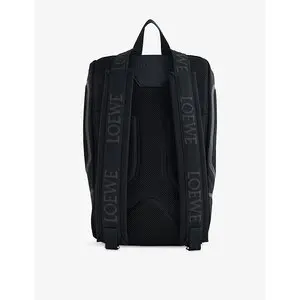 Loewe Flex Roll Top Canvas And Suede Backpack