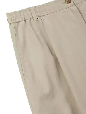 STUDIO TOMBOY Elasticated-waist Wide-leg Trousers - Neutrals