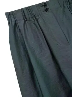 STUDIO TOMBOY Relaxed-fit Pleated Cotton Shorts - Grey