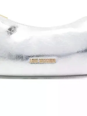 Moschino Logo Detail Shoulder Bag - Silver