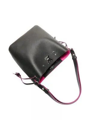 LOUIS VUITTON 2019 Lockme Logo Bucket Bag - Black