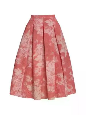Erdem Floral-print Pleated Midi Skirt