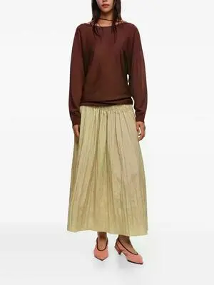Bimba Y Lola Polka-dot Midi Skirt - Green
