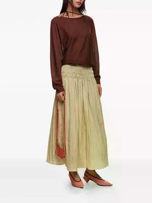 Bimba Y Lola Polka-dot Midi Skirt - Green