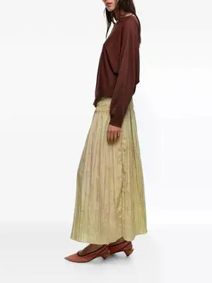 Bimba Y Lola Polka-dot Midi Skirt - Green