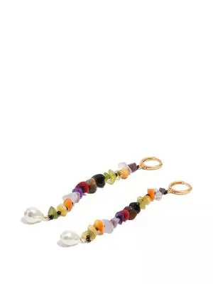 Bimba Y Lola Multicolour Stone Hoop Earrings