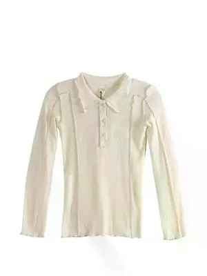 BASERANGE Omato Ruffled Polo Shirt