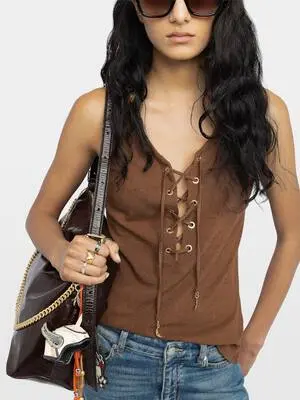 Zadig&Voltaire Ana Sleeveless Top - Coconut