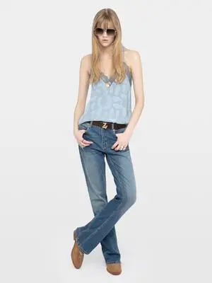 Zadig&Voltaire Christy Silk Camisole - Sky