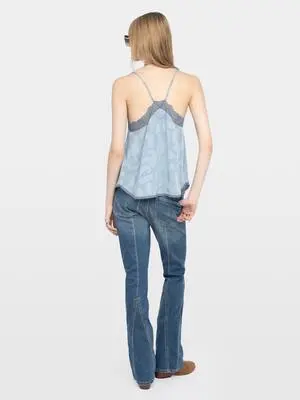 Zadig&Voltaire Christy Silk Camisole - Sky